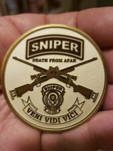 Sniper Challenge Coin (Solid Brass)