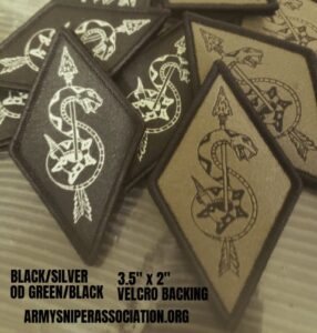 Army Sniper Embroidered Patch Diamond 3.5x2